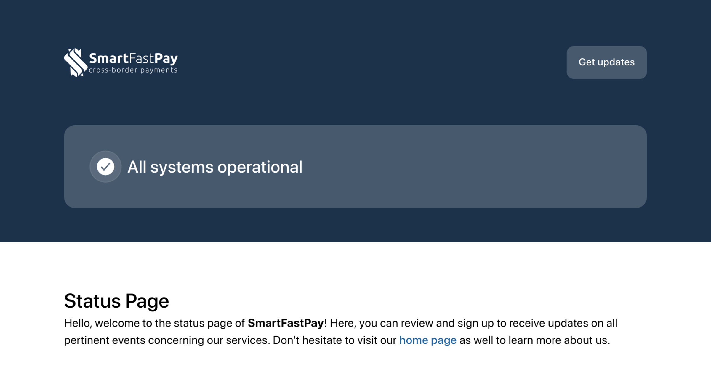 SmartFastPay - Status